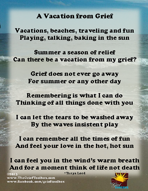 A Vacation from Grief A Poem | The Grief Toolbox