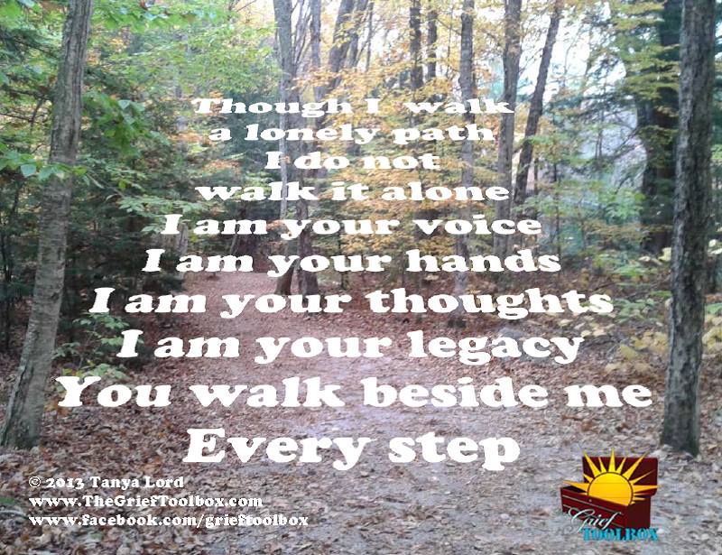 You walk beside me every step - A Poem | The Grief Toolbox