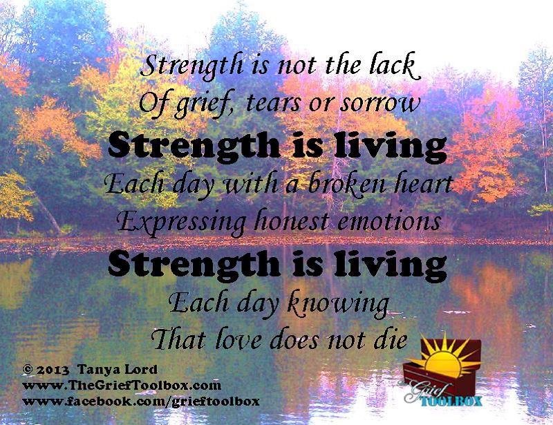 Strength is in Living | The Grief Toolbox