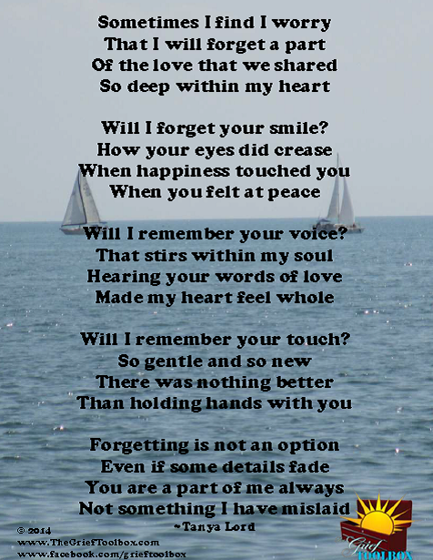 Forgetting is not an option - A Poem | The Grief Toolbox