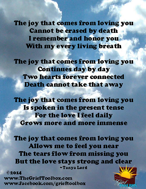 The joy that comes from loving you - A Poem | The Grief Toolbox