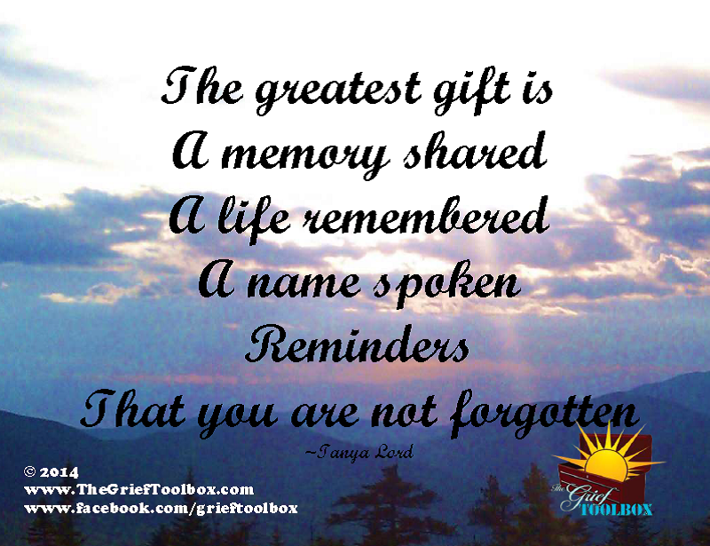 Not forgotten - A Poem | The Grief Toolbox